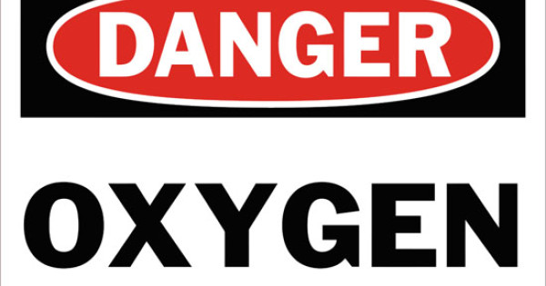 Danger Oxygen Safety Sign