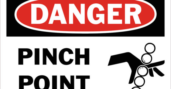 Danger Pinch Point Safety Sign