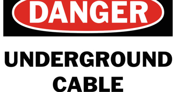 Danger Underground Cable Safety Sign