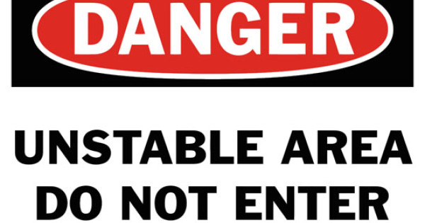 Danger Unstable Area Do Not Enter Safety Sign Danger Unstable Area Do Not Enter Safety Sign