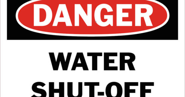 Danger Water Shut-Off Safety Sign