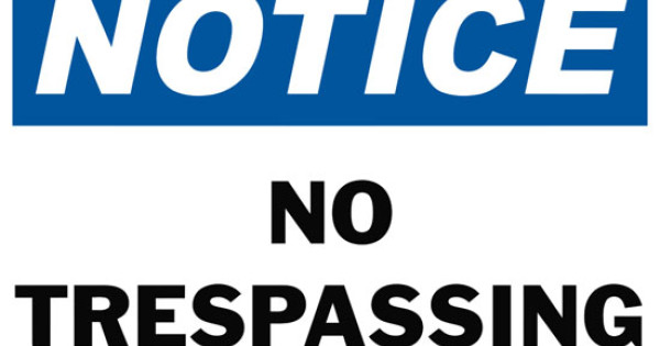 Notice No Trespassing Safety Sign