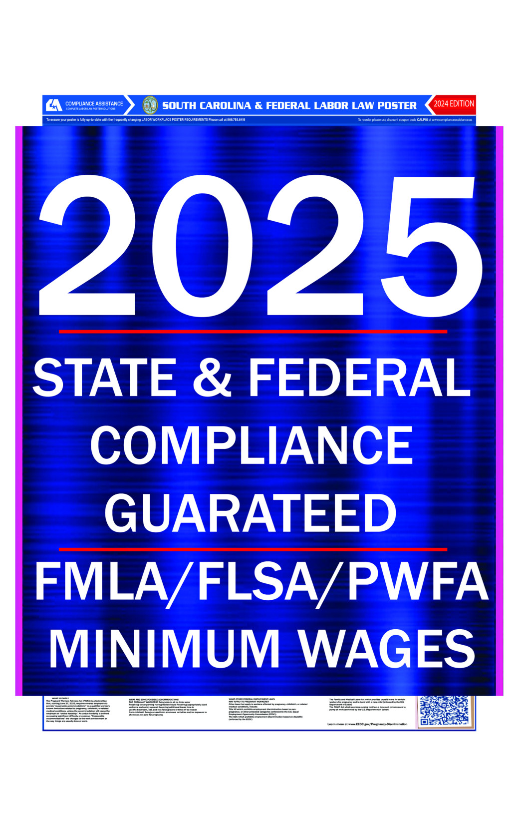 2026 South Carolina Labor Law Poster - All-In-One State/Federal