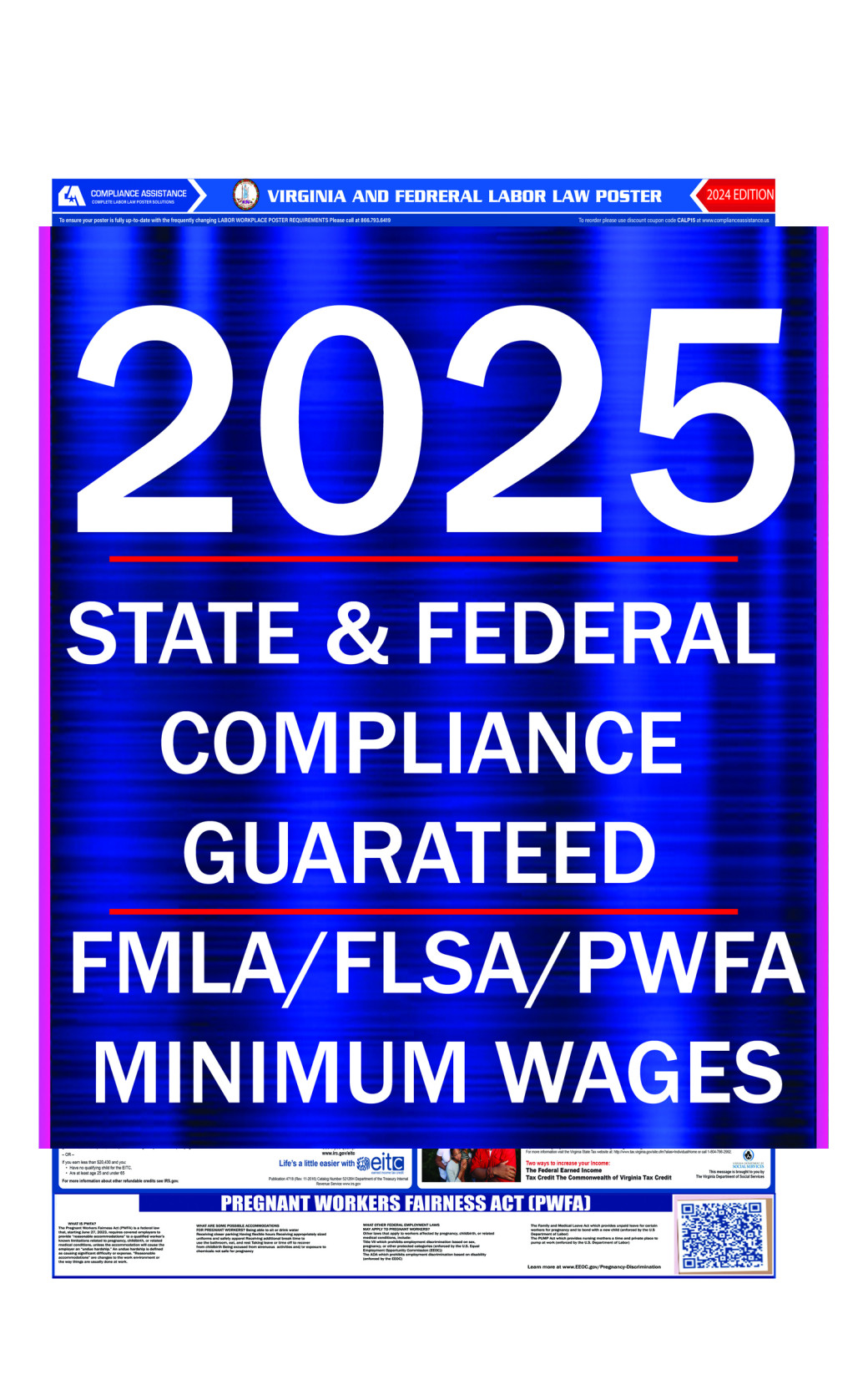 Virginia Labor Law Poster 2025 - All-In-One State and Federal
