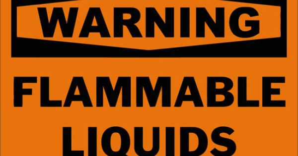 Warning Flammable Liquids Safety Sign