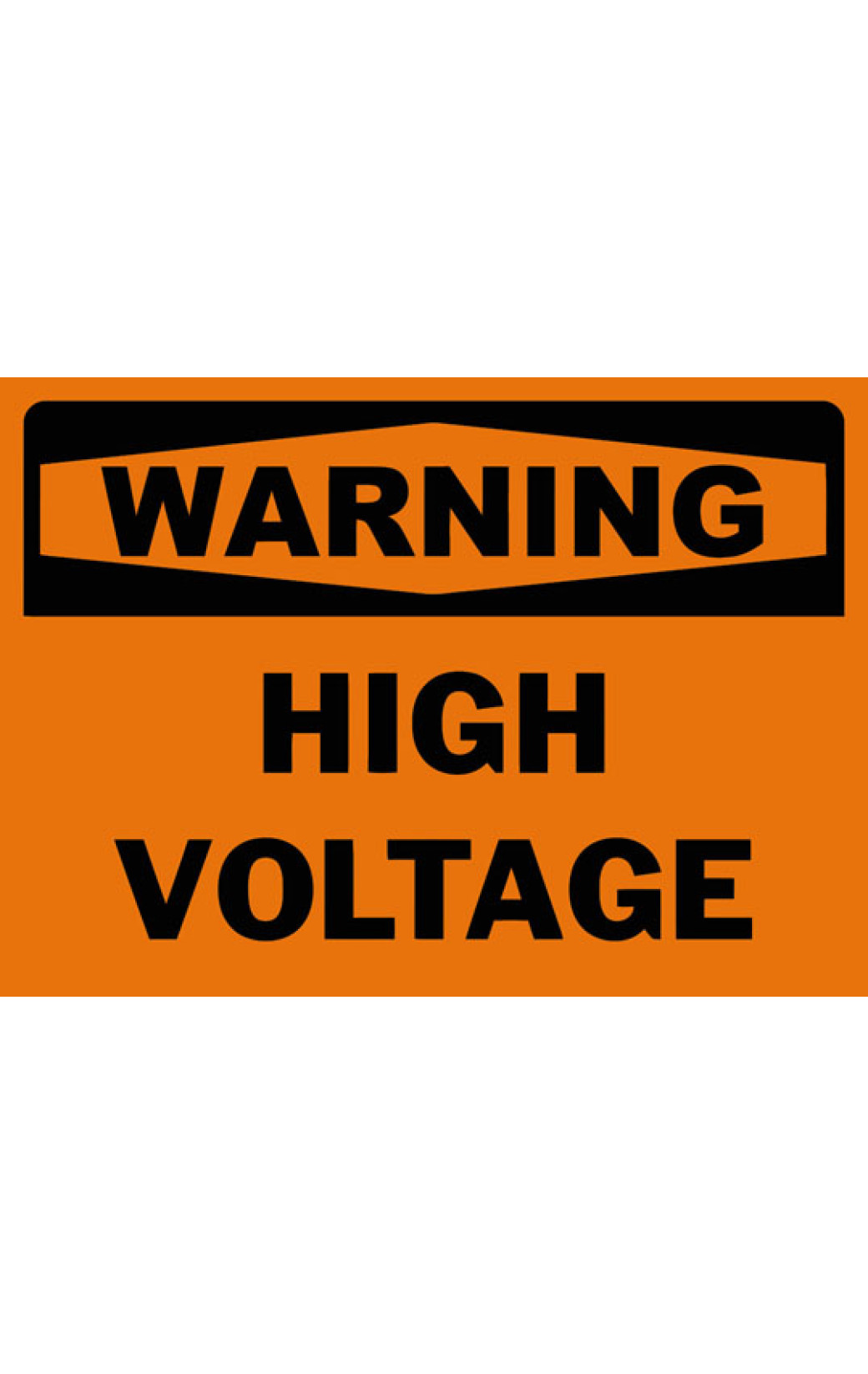 Warning High Voltage Safety Sign