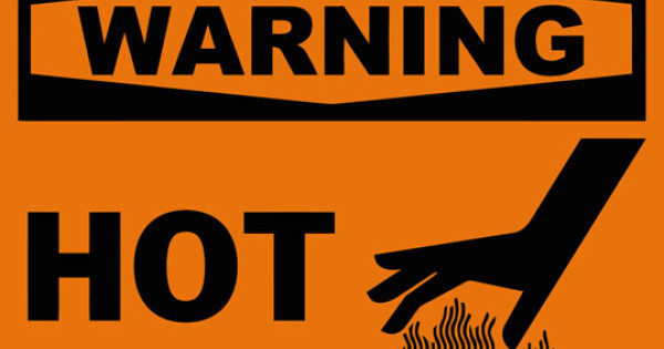 Warning Hot Safety Sign