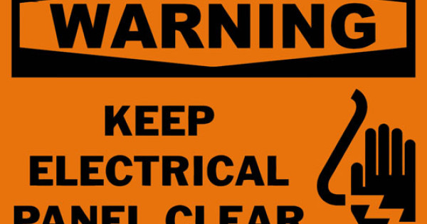 Warning Keep Electrical Panel Clear Safety Sign