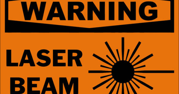 Warning Laser Beam Safety Sign