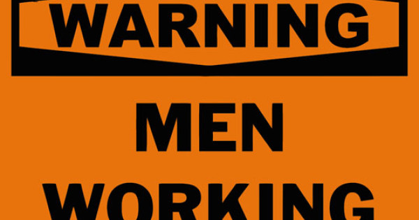Warning Men Working Safety Sign