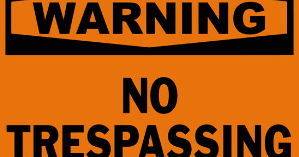 Warning No Trespassing Safety Sign