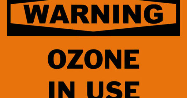 Warning Ozone In Use Safety Sign