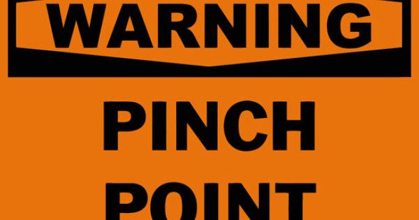 Warning Pinch Point Safety Sign