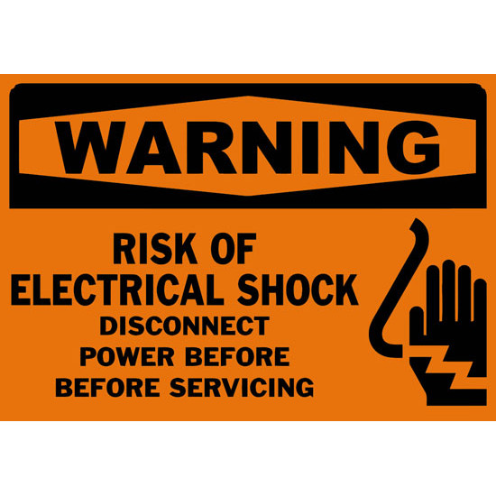 Warning Risk Of Electrical Shock Disconnect Power Before Before ...