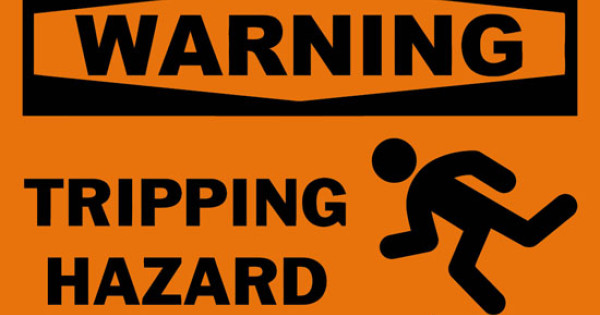 Warning Tripping Hazard Safety Sign