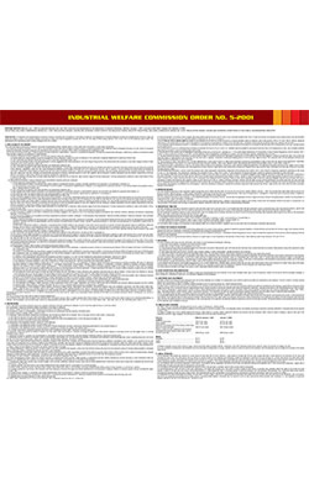 IWC #5 Public House Keeping Industry Poster - California IWC $14.99