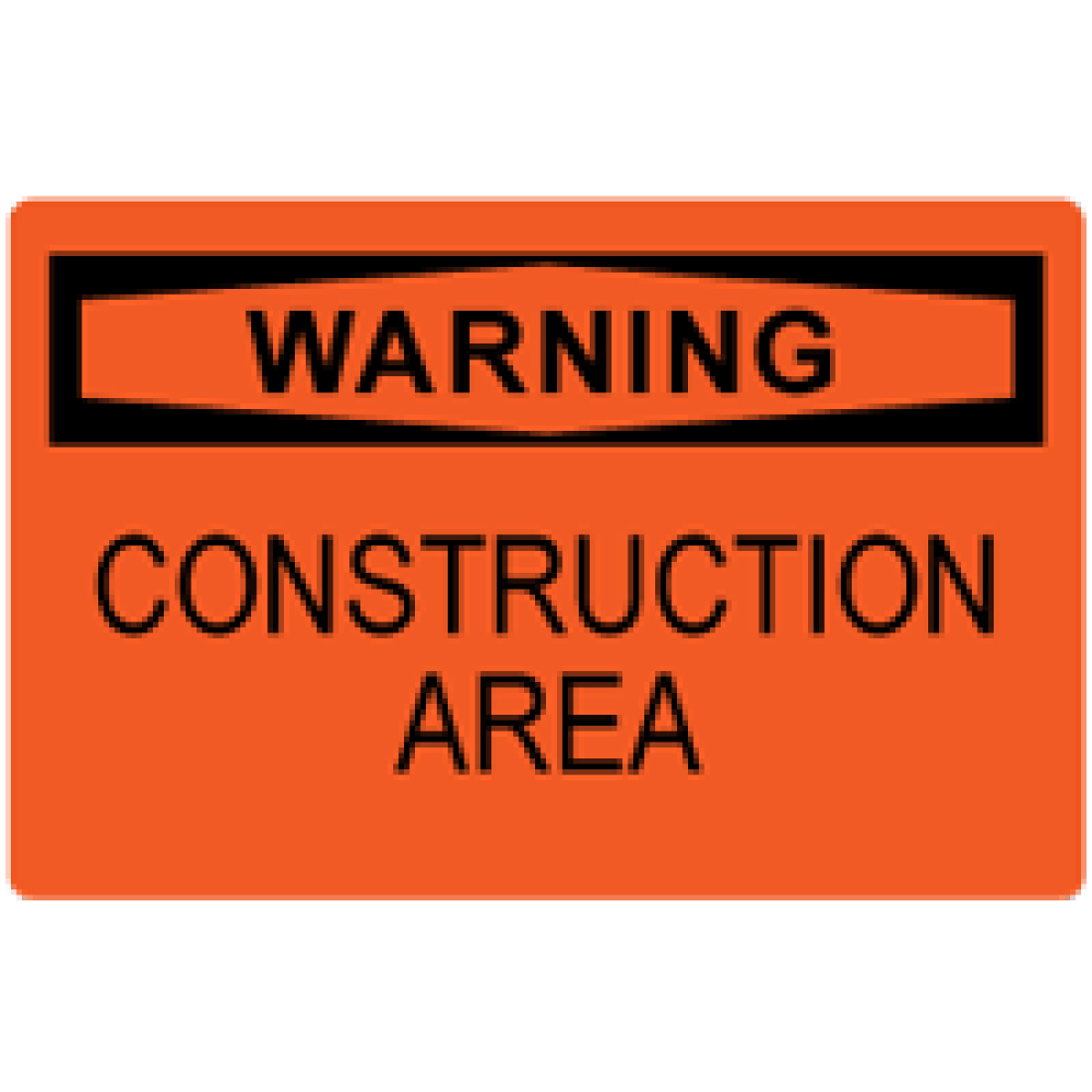 OSHA Safety Sign: Warning - Construction Area