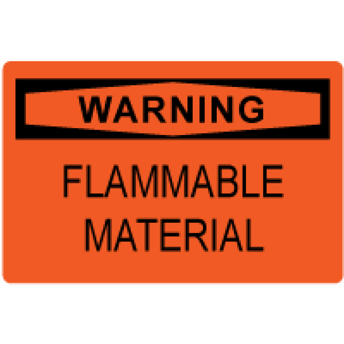 OSHA Safety Sign: Warning - Flammable Material